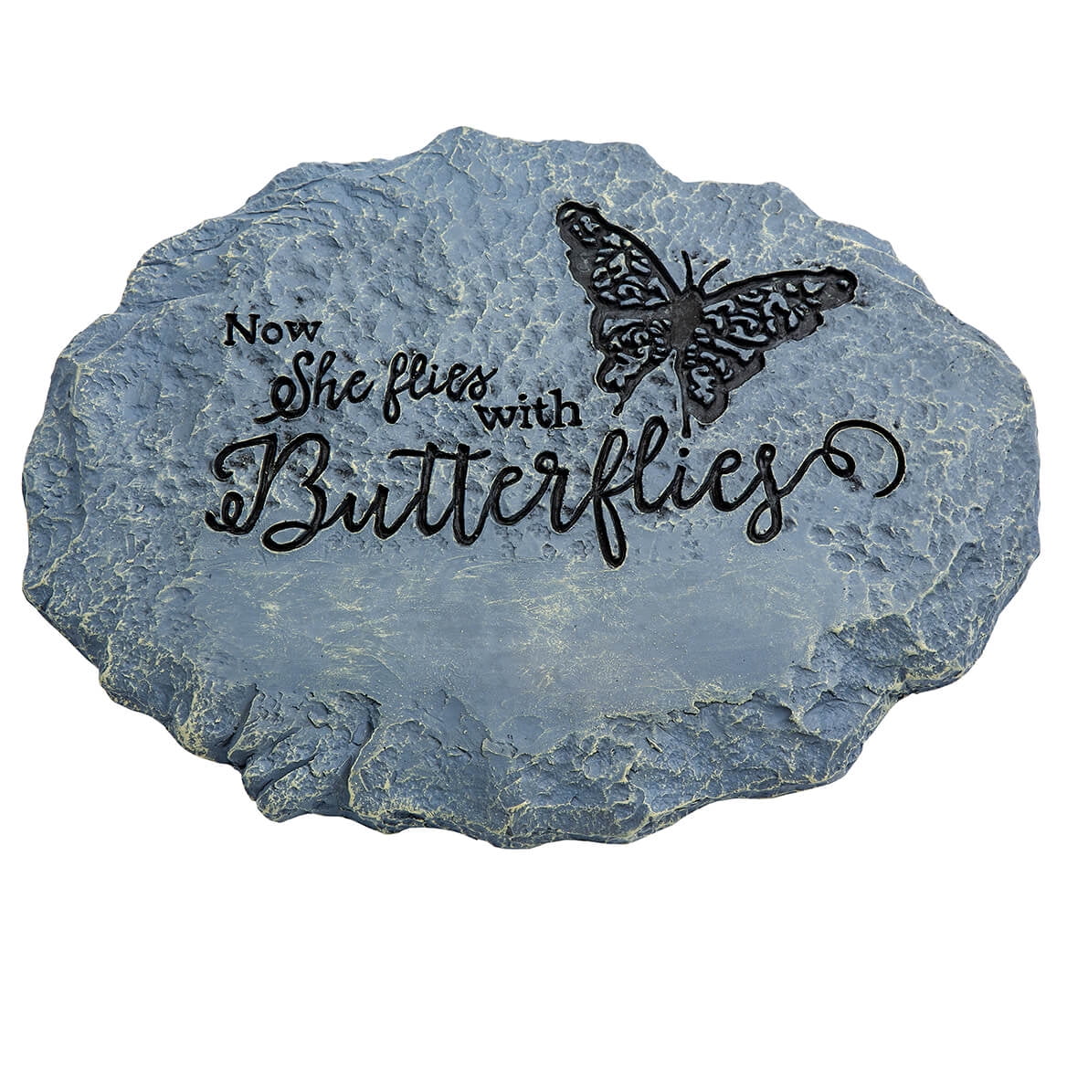 Butterfly Memorial Stone, Remembrance Garden Stone, Gray, 10-Inch ...