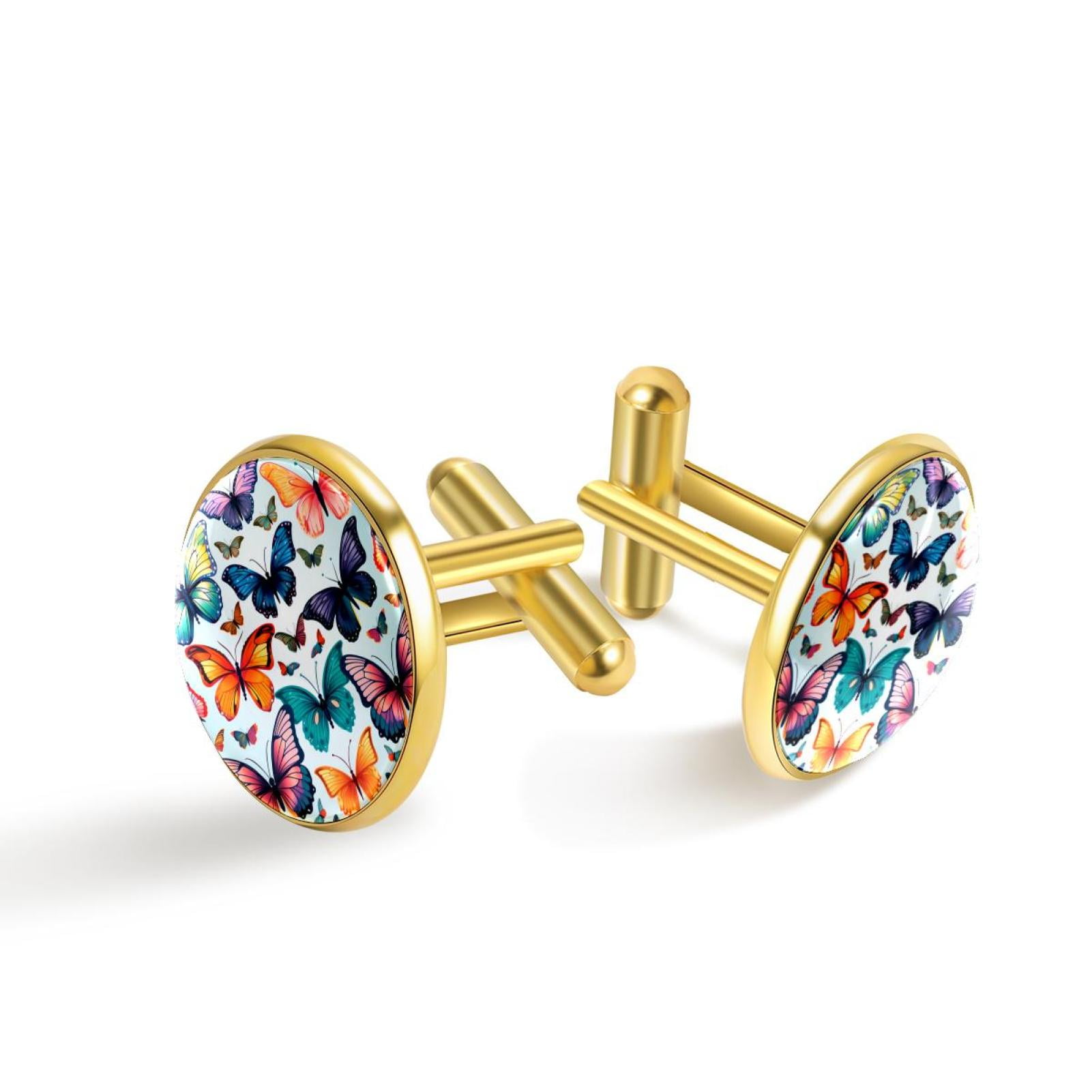 Butterfly Men's Stainless Steel Cufflink Set for Formal Attire ...