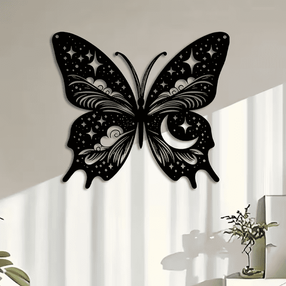 Butterfly Metal Wall Art, Iron Wall Decor for Indoor or Outdoor Use ...