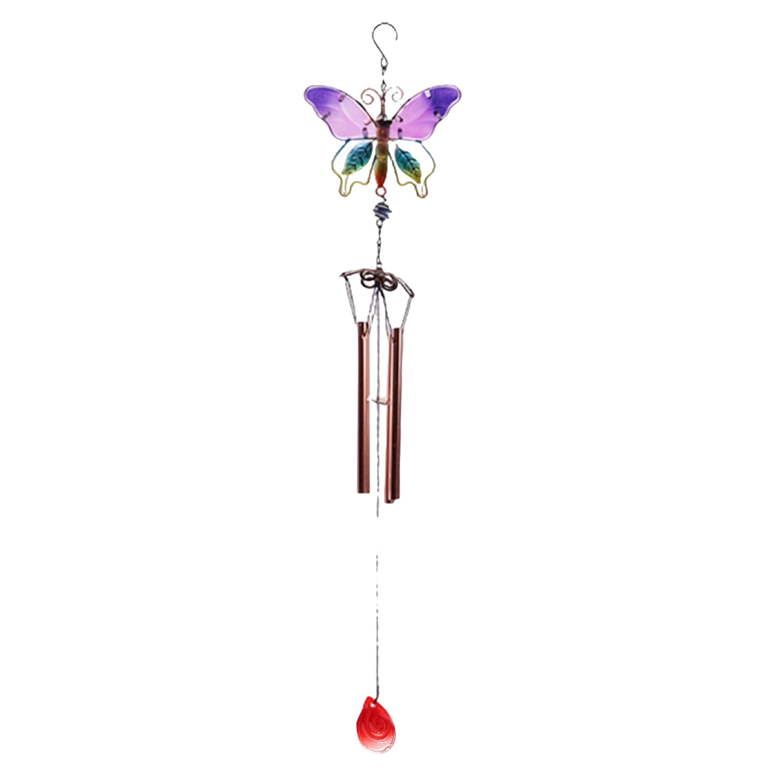 Butterfly Metal Wind Chime, Handmade Colorful Painted Garden Windchime ...