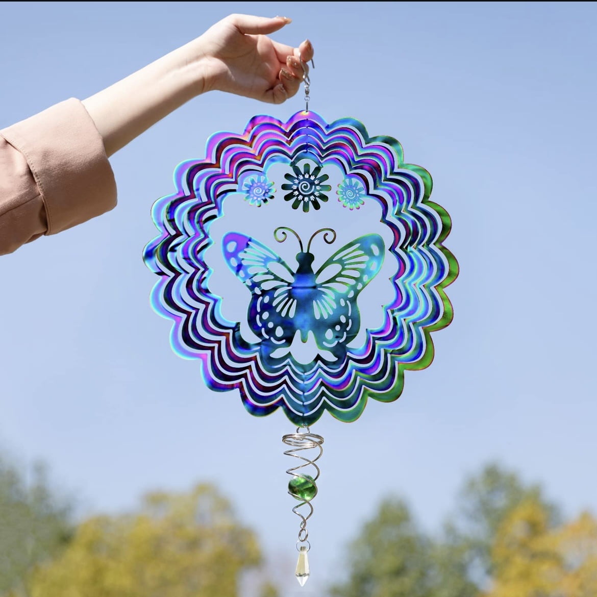 Butterfly Metal Wind Spinner for Yard Garden Decor, Wind Spinner ...