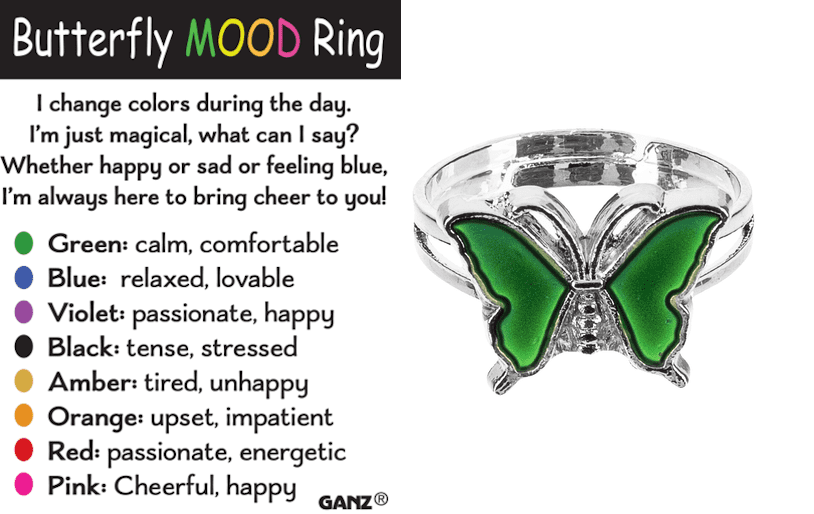 Butterfly Mood Ring With Sentiment Card - Walmart.com