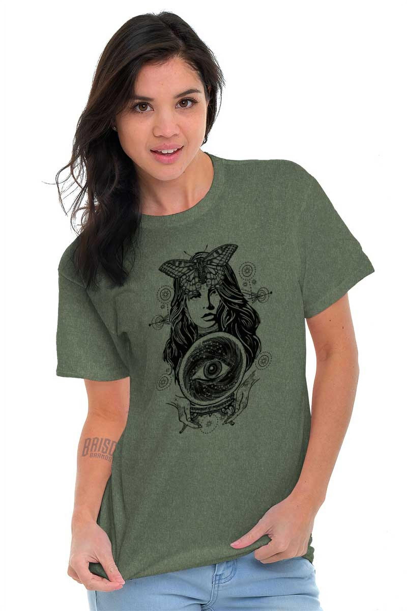 Butterfly Moth Spiritual Crystal Ball Women's Plus Size Graphic Tee ...