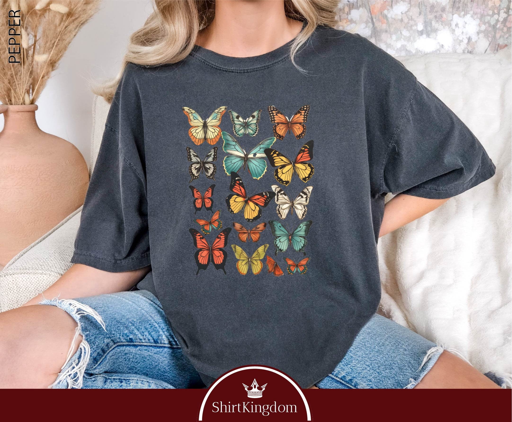 Butterfly & Moth T-Shirt, Butterfly Shirt, Boho Shirt, Graphic Shirt ...