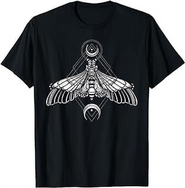 Butterfly Moth Tshirt - Morbid Moon Occult Sacred Geometry - Walmart.com