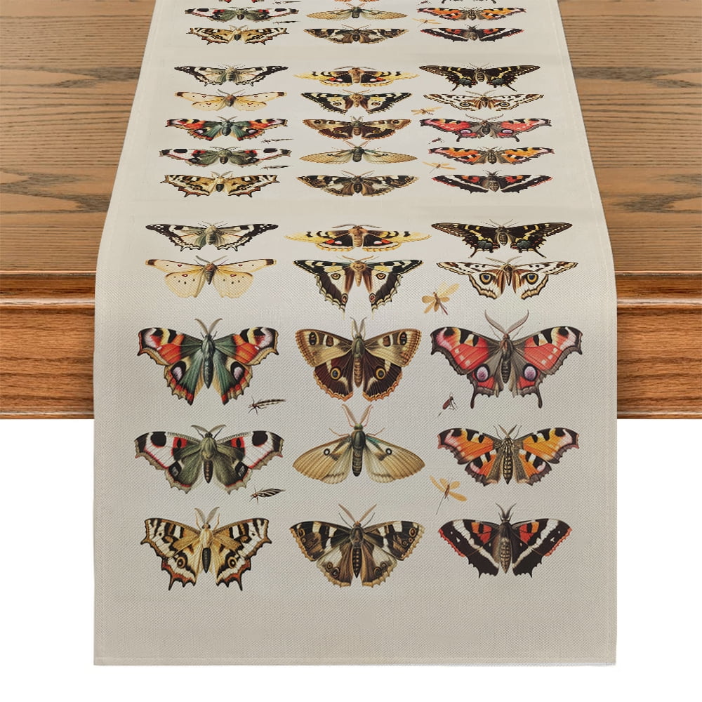 Butterfly Moth Wings Dragonfly Table Runner Kitchen Dining Table ration ...