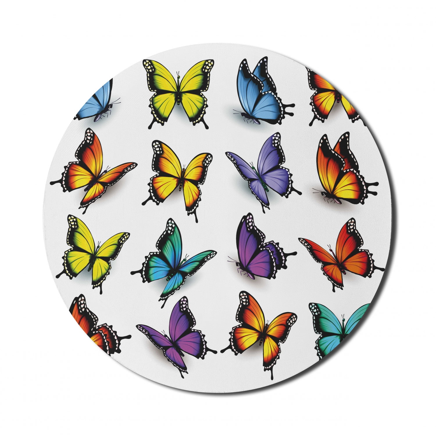 Butterfly Mouse Pad for Computers, Colorful Moth Wings Animal Spring ...