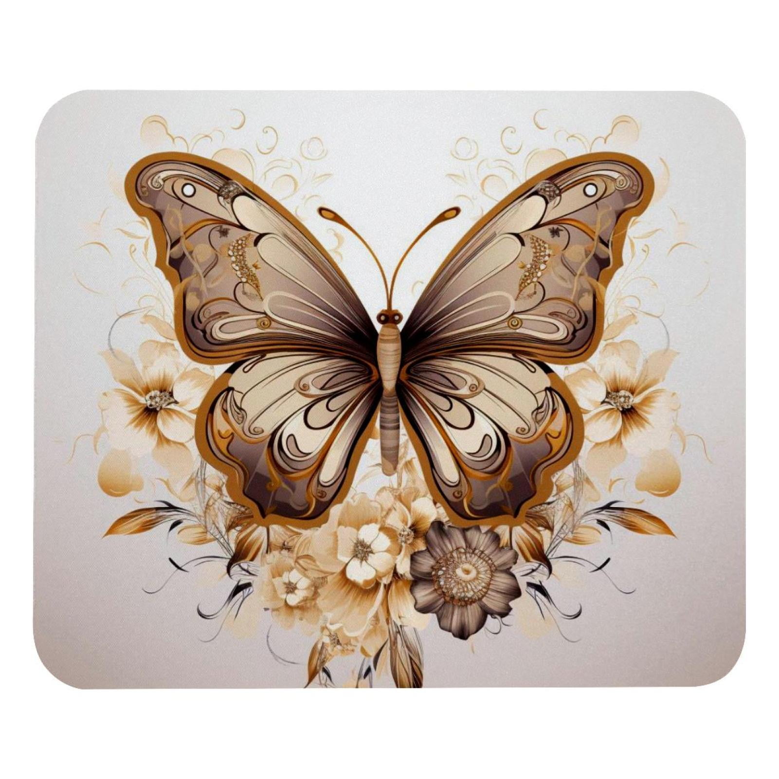 Butterfly Mouse Pad, Personality Design Rubber Base for Office Decor ...