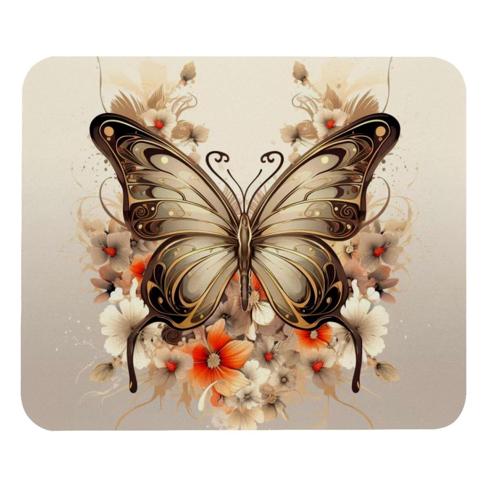 Butterfly Mouse Pad, Personality Design Rubber Base for Office Decor ...
