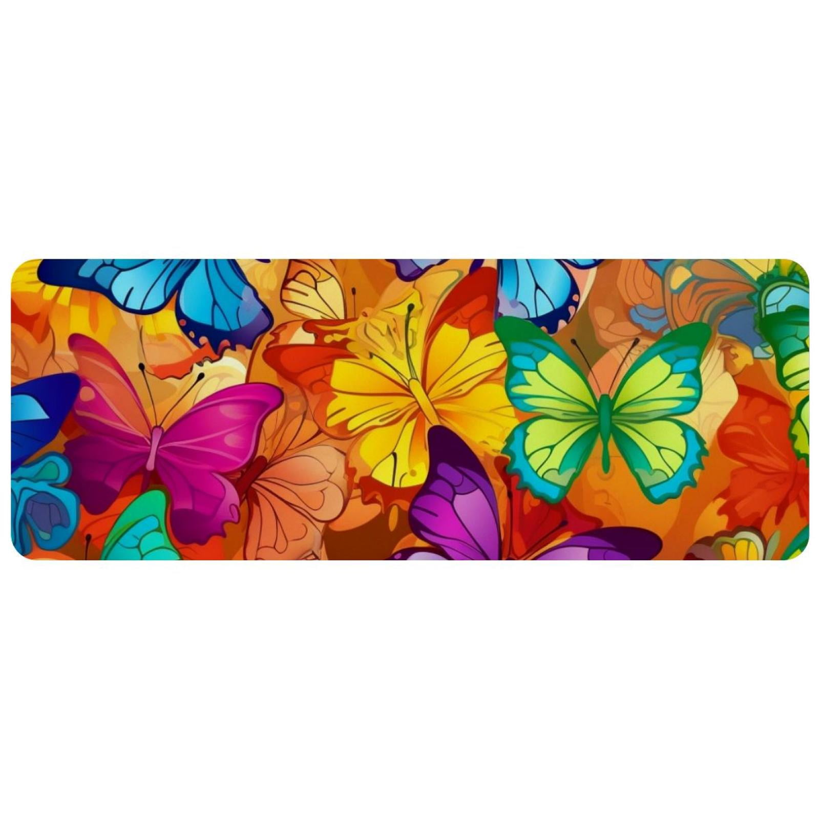 Butterfly Mouse Pad, Rubber Base Computer Mouse Pads for Wireless Mouse ...