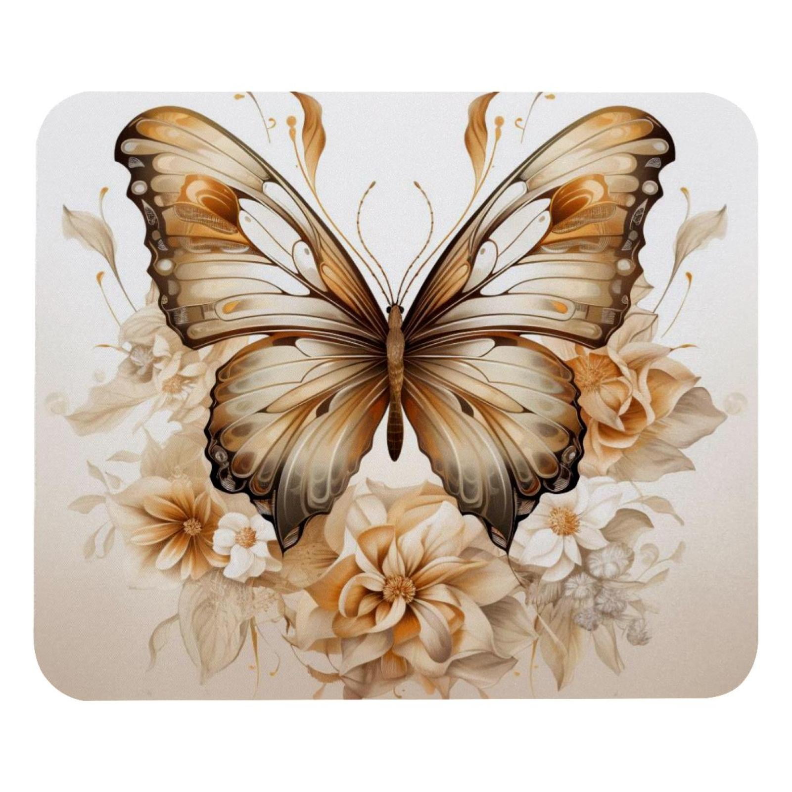 Butterfly Mouse Pad , Soft Cute Computer Mouse Mat with Rubber Base ...