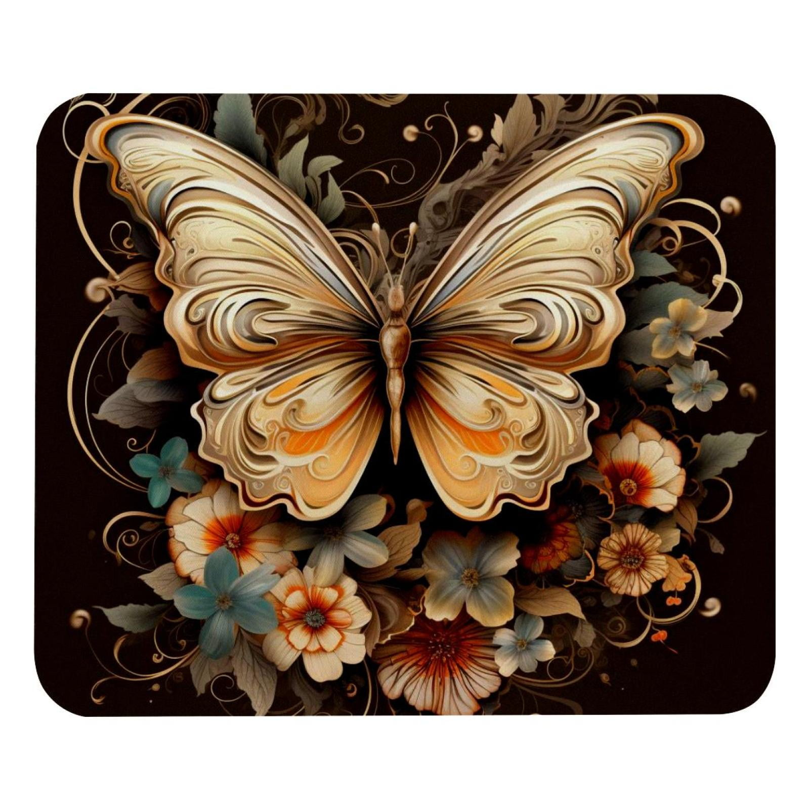 Butterfly Mouse Pad for Wireless Mouse Home Office Desk Laptop with ...