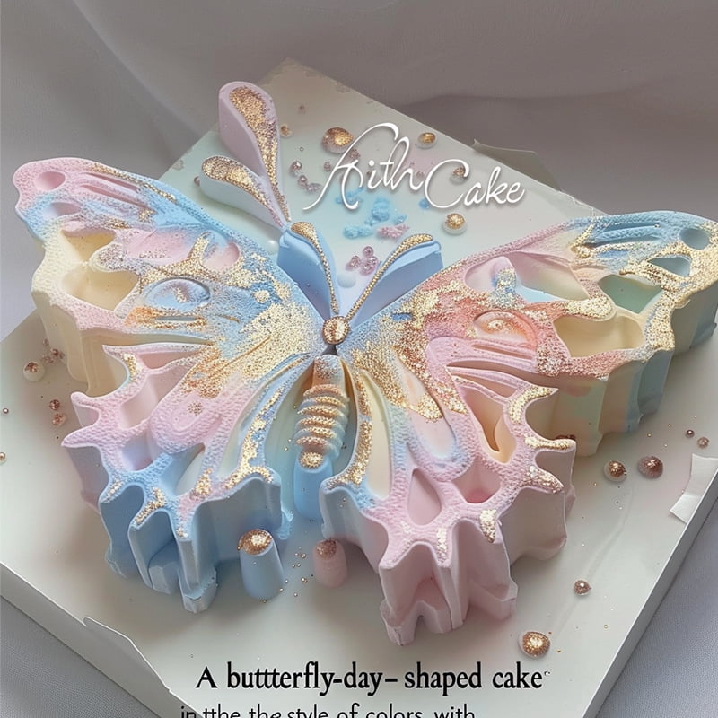 Butterfly Mousse Cake Silicone Mold Three-dimensional Wings Chocolate ...
