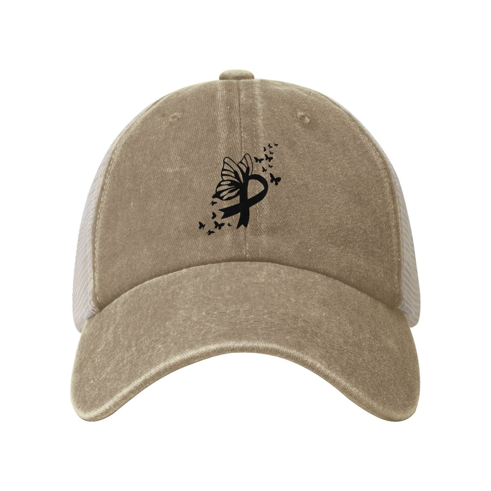 Butterfly Multiple Myeloma Cancer Ribbon Unisex Cowboy Mesh Baseball ...