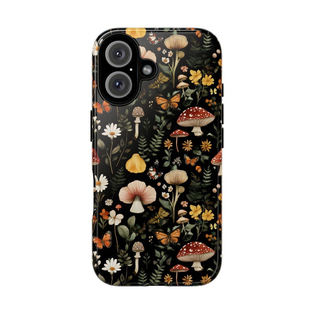 Butterfly Mushroom Cottagecore Forest Phone Case for iPhone 11-17 Pro ...