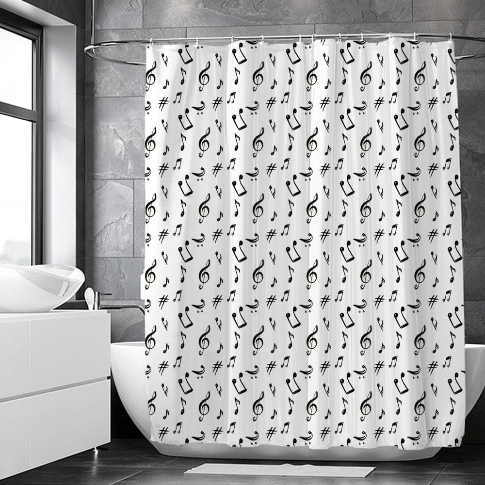 Butterfly Music style Shower Curtain Fantasy Art Musical Note ...