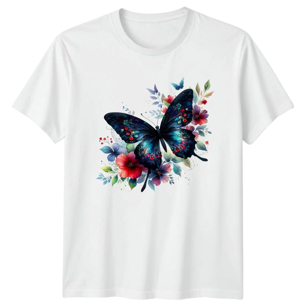 Butterfly Nature Butterflies Floral Graphic Mens T-Shirt Womens Tee ...