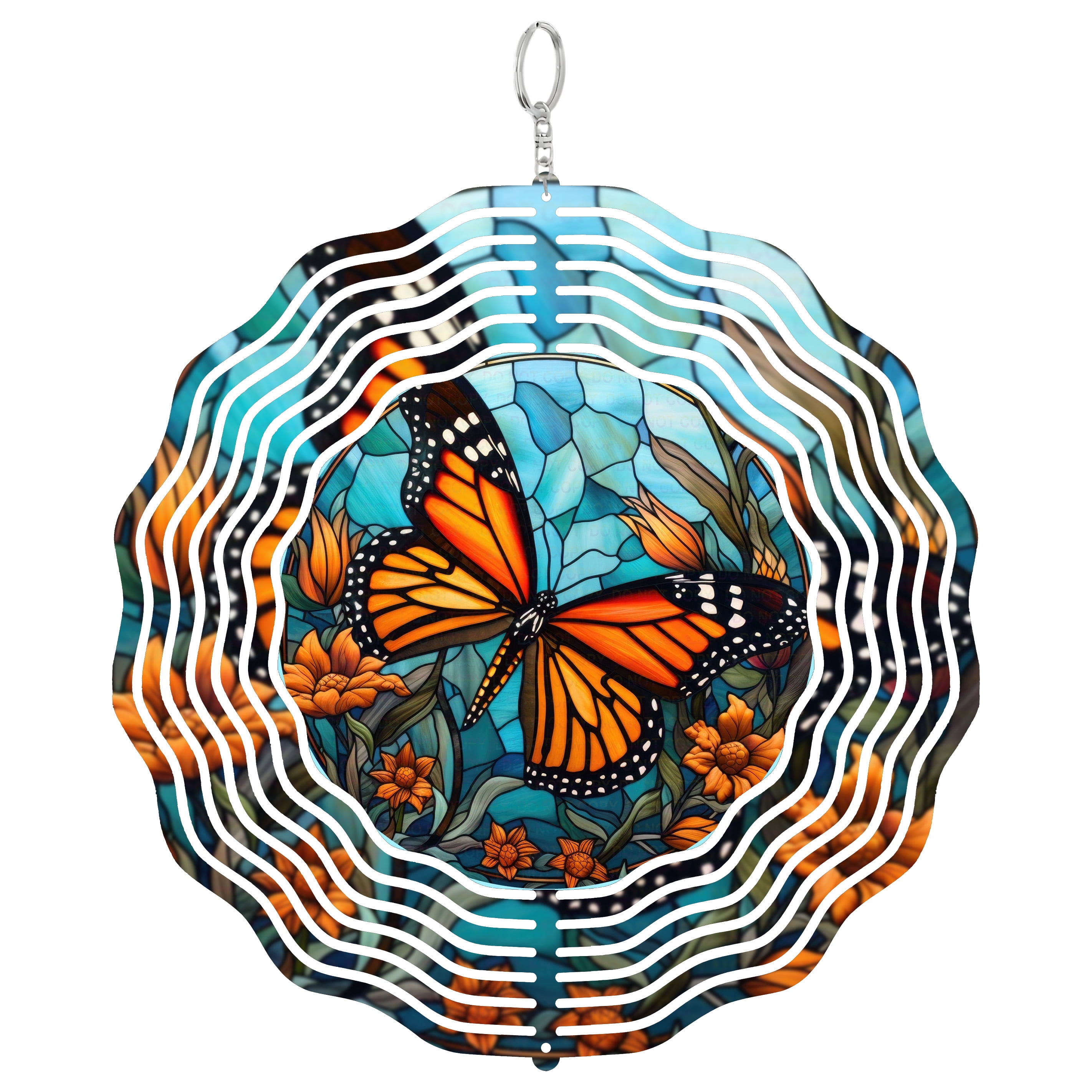 Butterfly Nature Wing Art 3D Wind Spinner Kinetic Yard Art Stainless ...