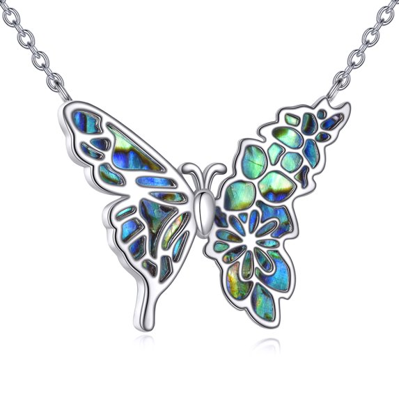 Butterfly Necklace S925 Sterling Silver Cute Butterfly Pendant ...
