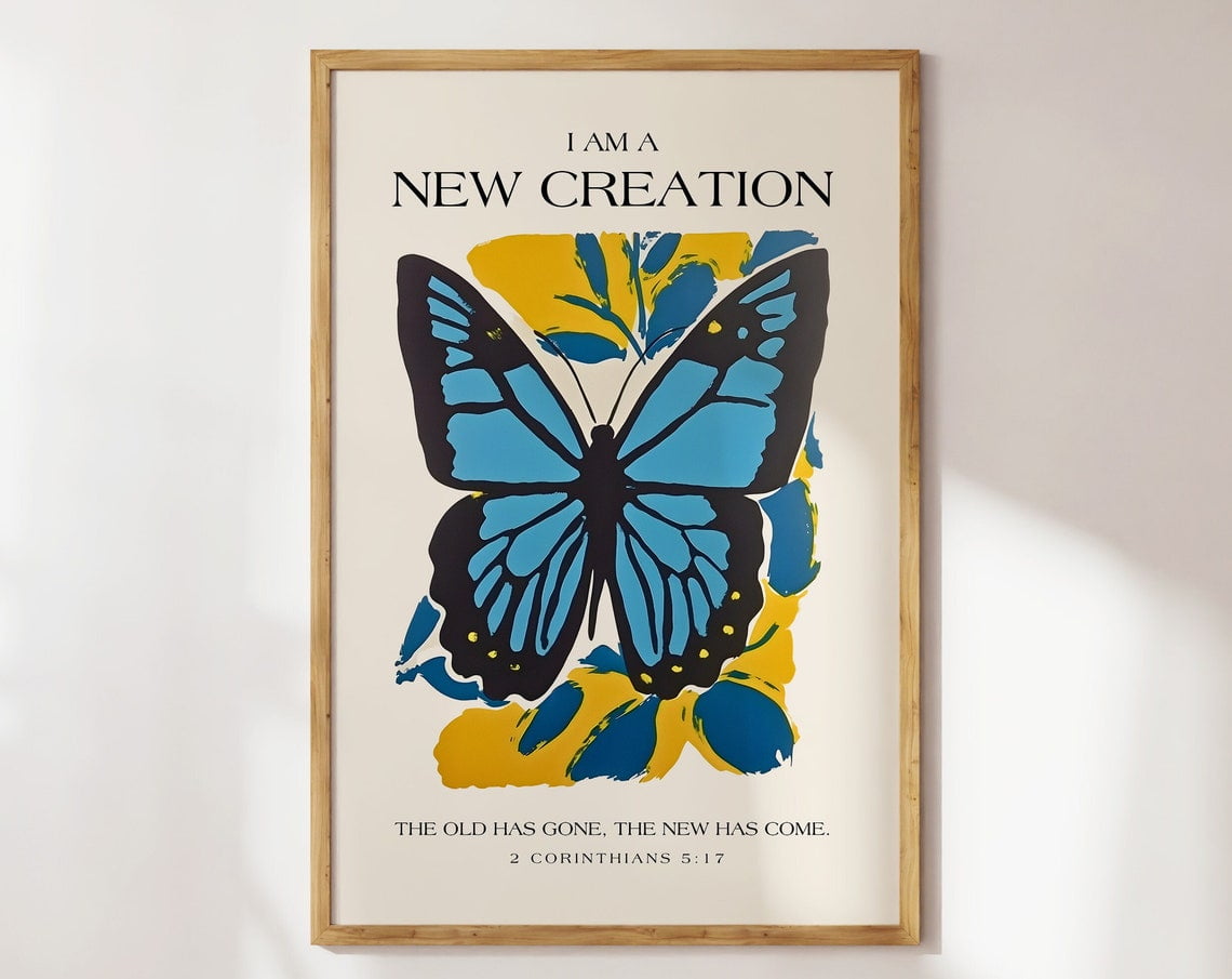 Butterfly New Creation, Matisse Print, Christian Poster, Maximalist ...