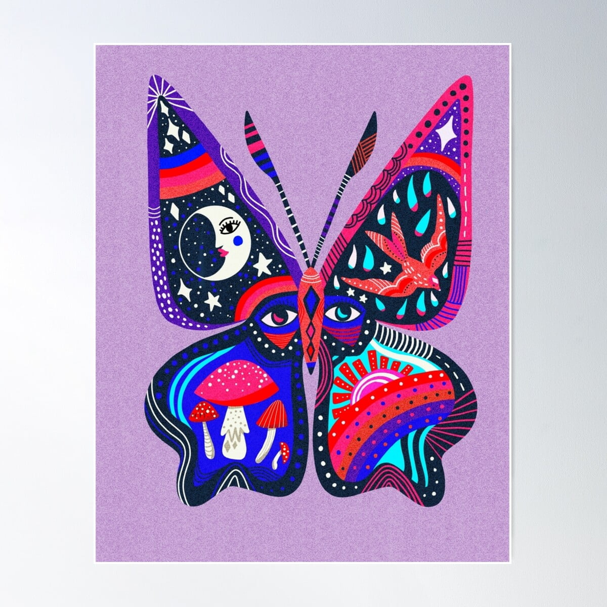 Butterfly No.3 - Moonchild Butterfly Poster Wall Art, Modern Wall Decor ...