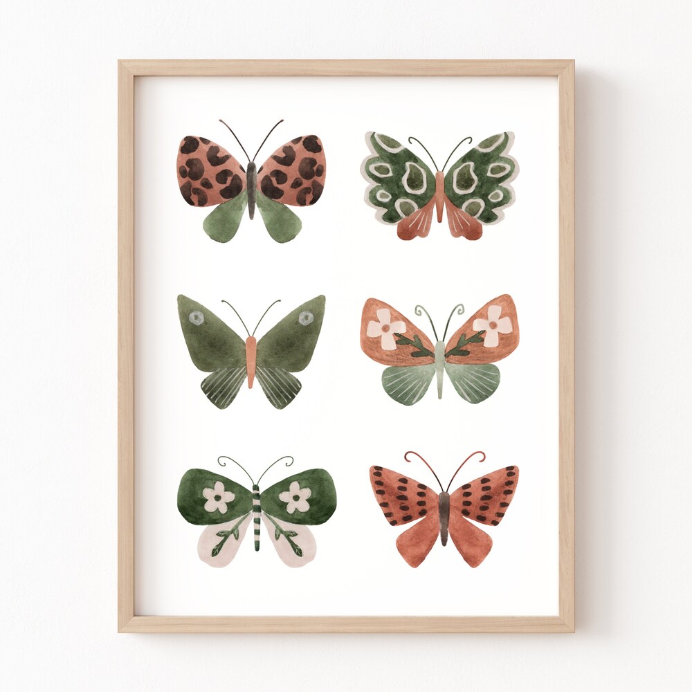 Butterfly Nursery Decor Boho Butterfly Print Nursery Girls Print ...