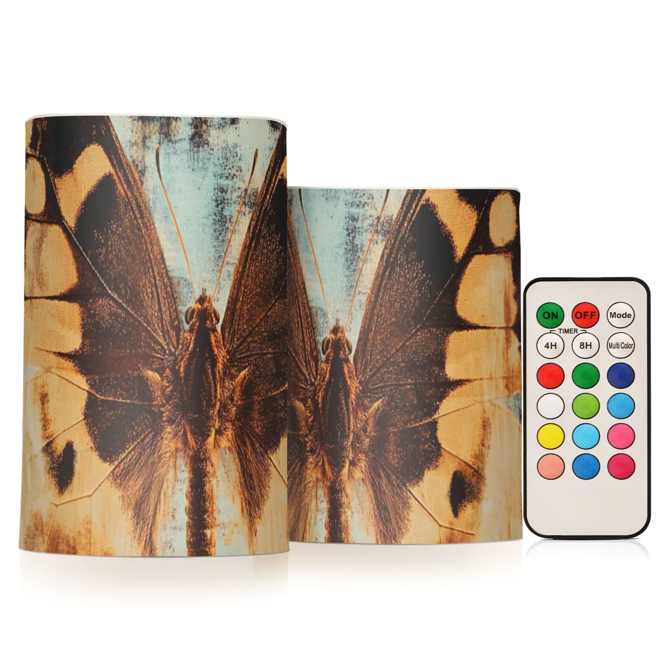 Butterfly Oil Painting Flickering Flameless Candles Battery Operated ...