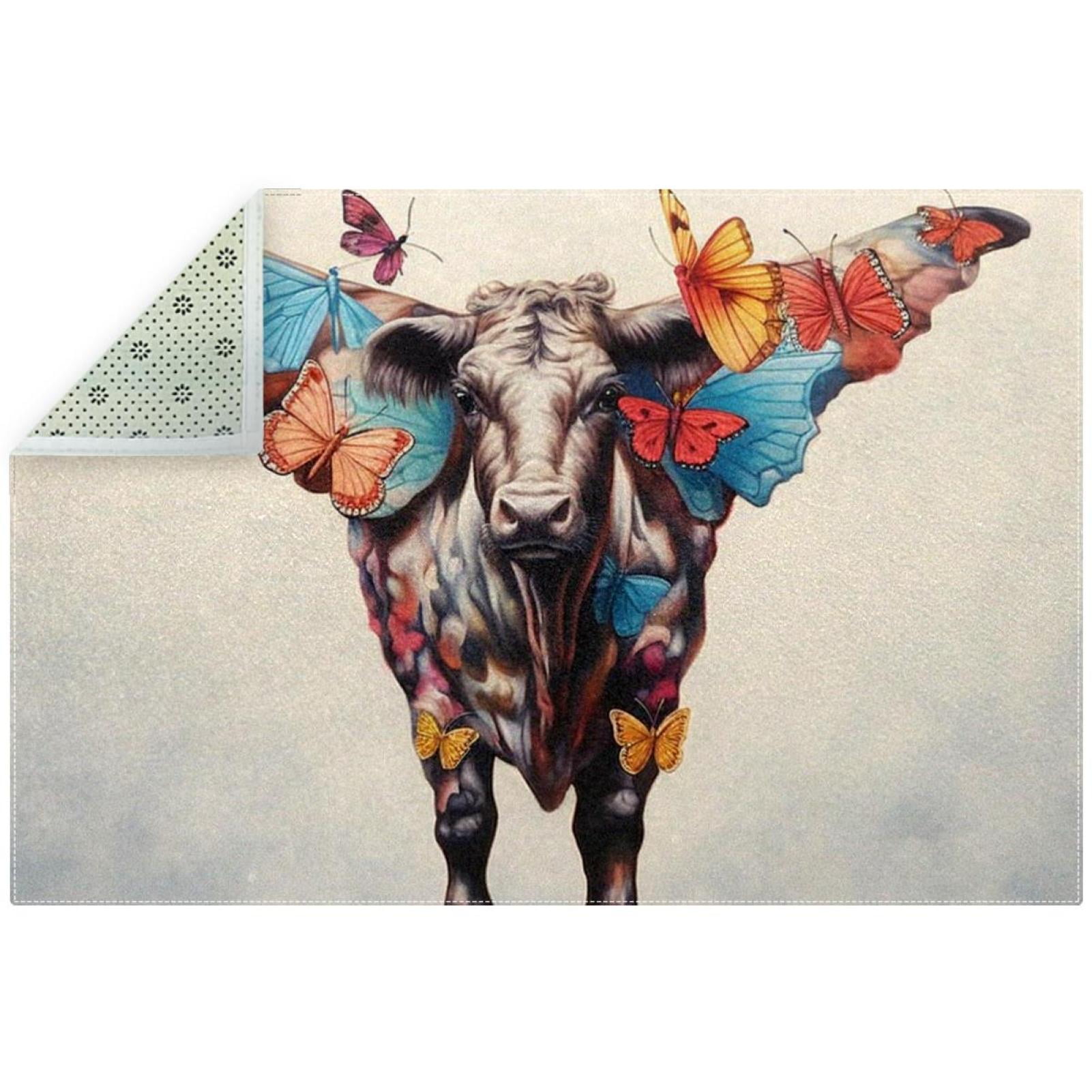 Butterfly Outdoor Polyester Floor Mat - Durable and Water Rug for Patio ...