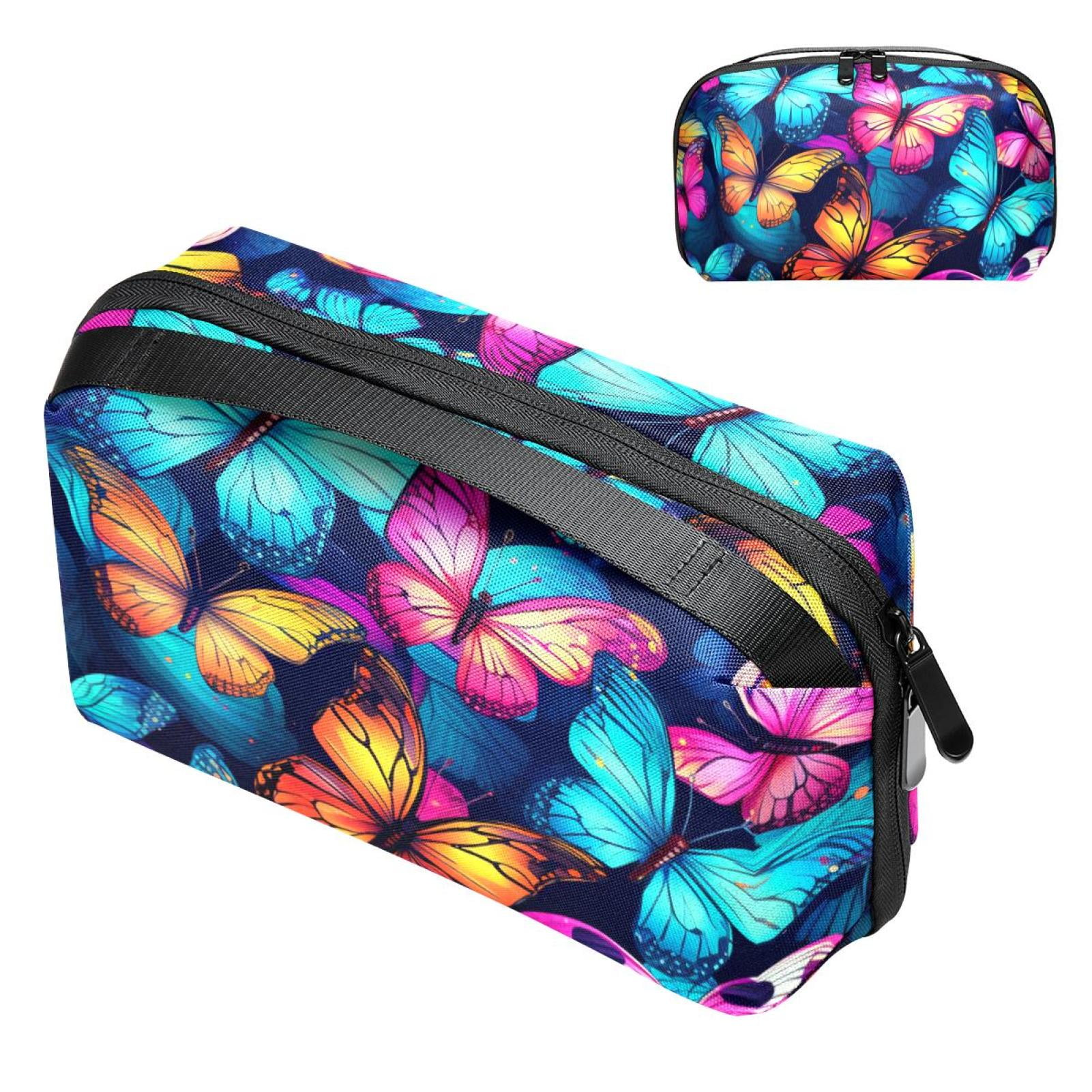Butterfly Oxford Fabric Waterproof Portable Hard Drive Bag and Case ...
