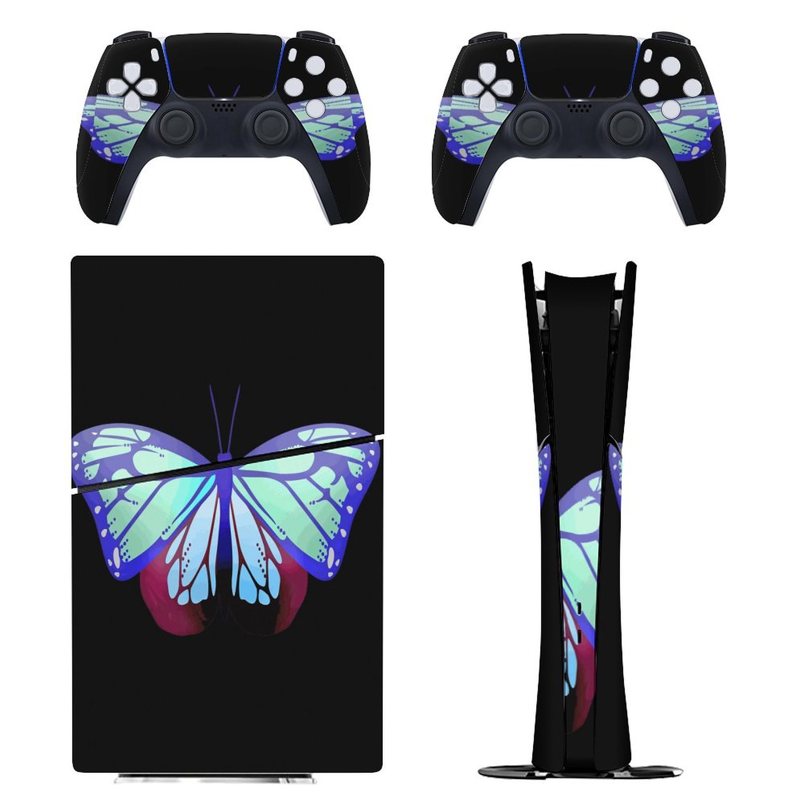 Butterfly PS5/PS5 Slim Digital Disc Skin Sticker For Console And Controller Skins - Walmart.com
