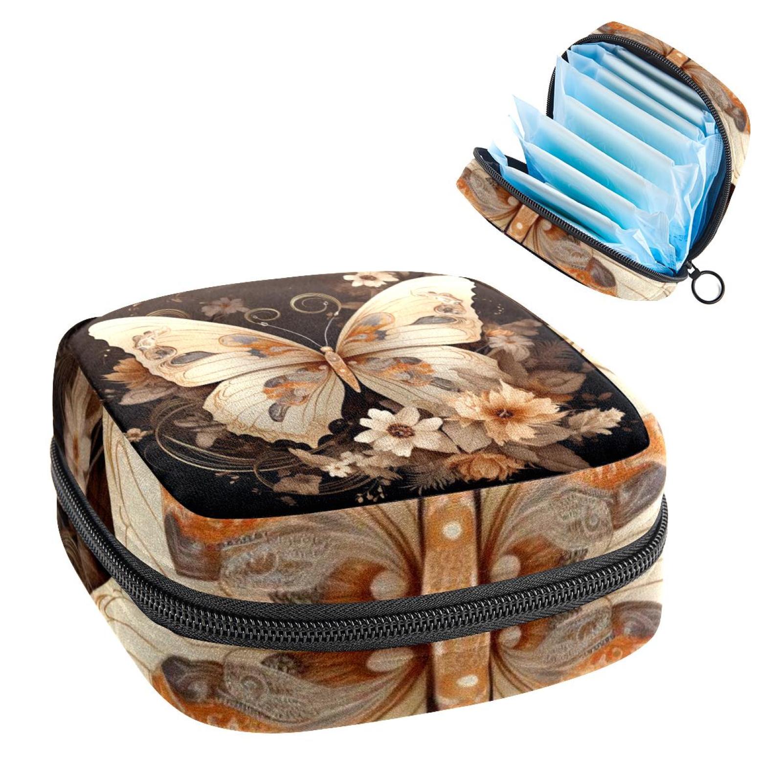 Butterfly Pad Bag Period Bag Small Travel Pouch - Ideal Sanitary Napkin ...