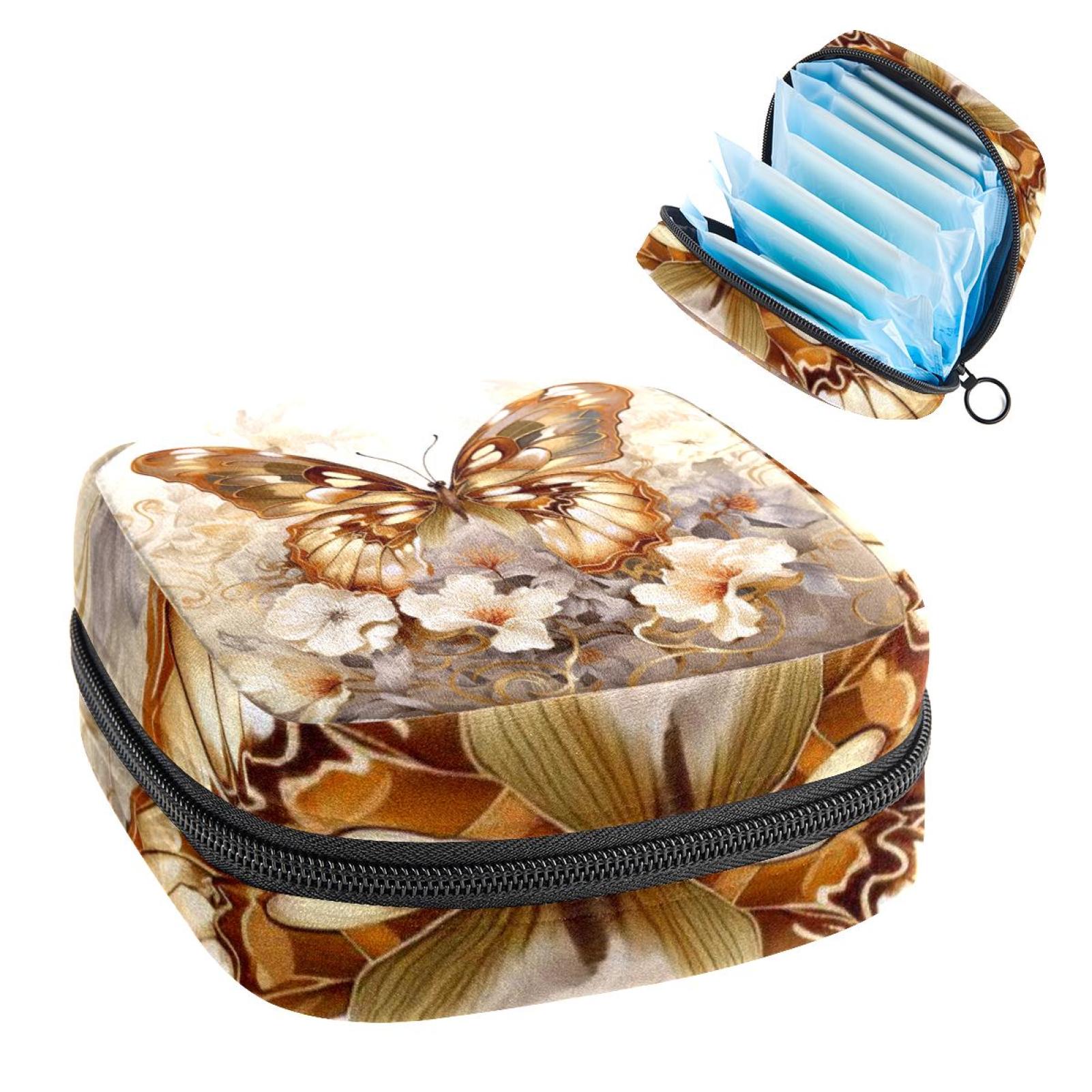 Butterfly Pad Bag Period Bag Small Travel Pouch - Ideal Sanitary Napkin ...