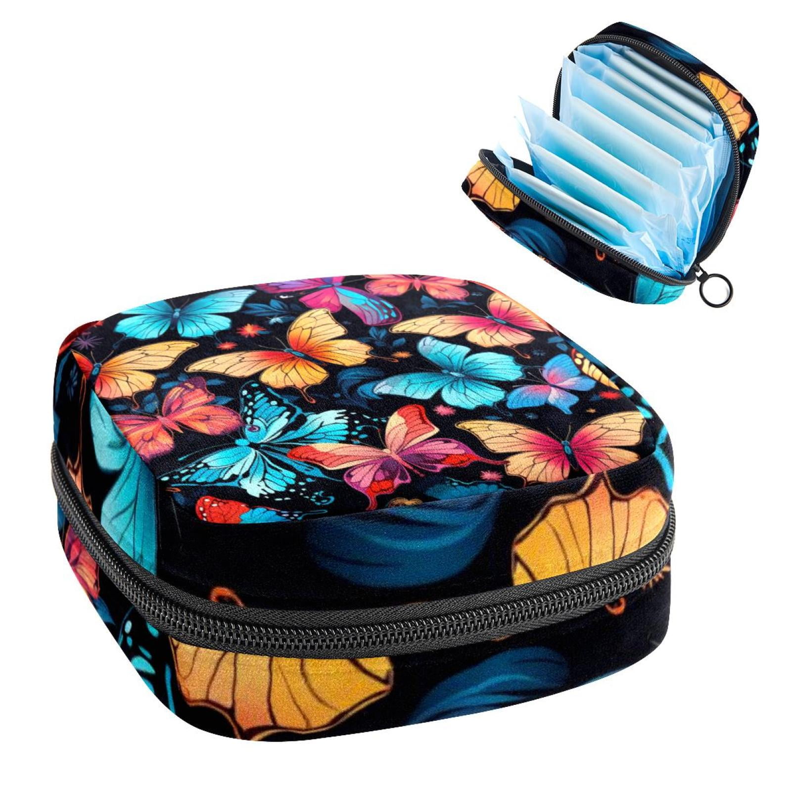 Butterfly Pad Bag Period Pouch Travel Pouch Women Small Stationary ...