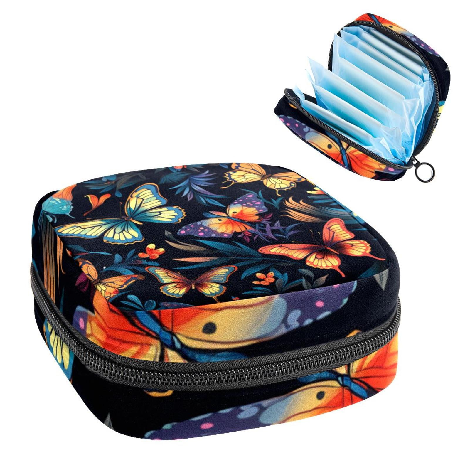 Butterfly Pad Bag Period Pouch Travel Pouch Women Small Stationary ...