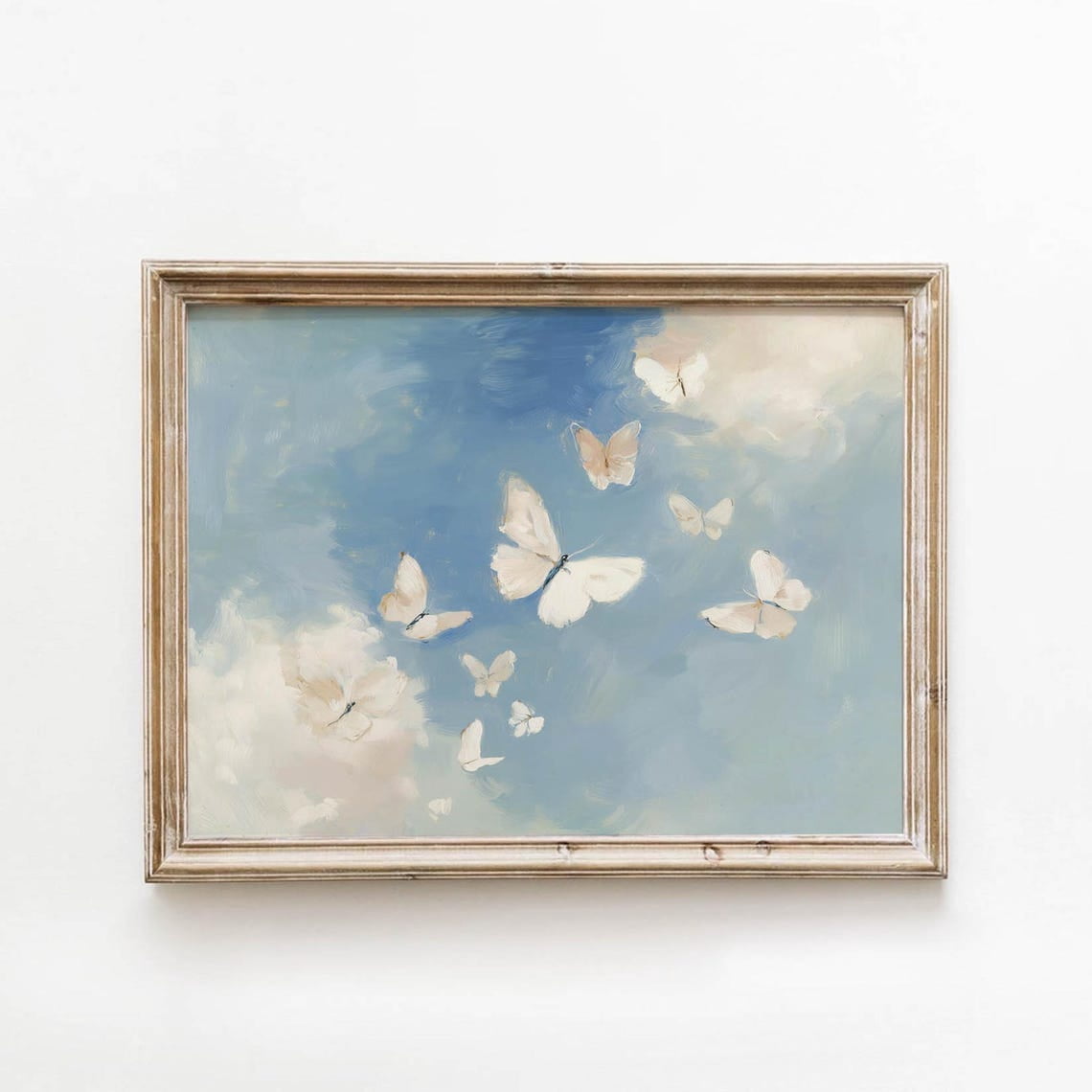 Butterfly Pastel Sky Retro Spring Decor Airy Cottagecore Vintage ...