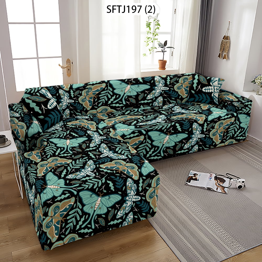Butterfly Pattern Design And Color Living Room Sofa Cover Printed ...