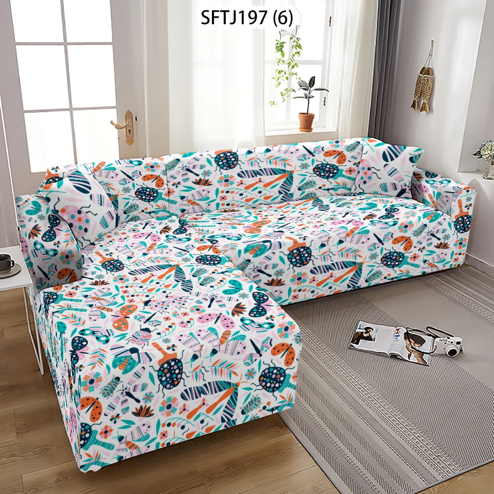 Butterfly Pattern Design And Color Living Room Sofa Cover Printed ...