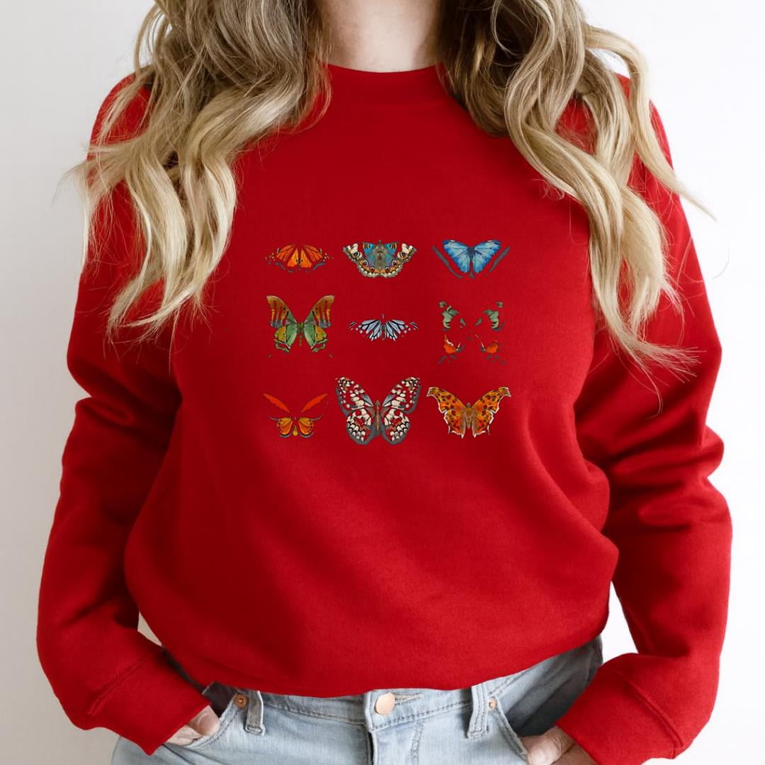 Butterfly Pattern Funny Realistic Butterflies Collage Aesthetic Graphic ...