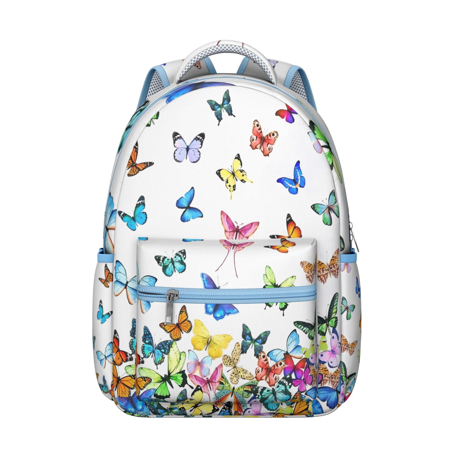 Butterfly Pattern School Backpack for Student Cute Aesthetic Floral ...