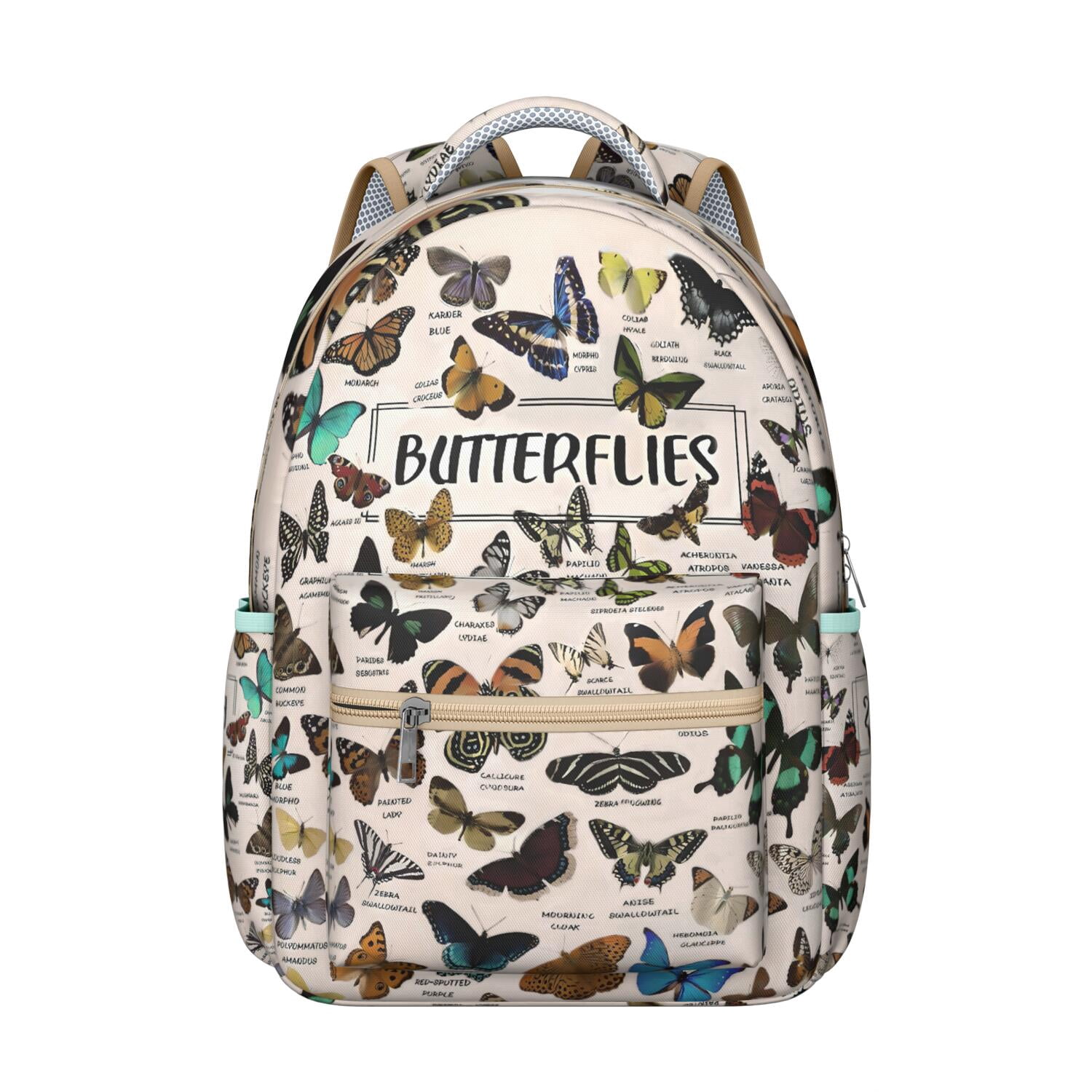 Butterfly Pattern School Backpack for Student Cute Colorful Floral ...