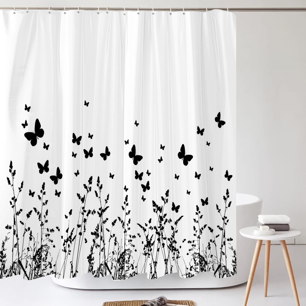 Butterfly Pattern Shower Curtains Bathroom Curtain High Quality 3D ...