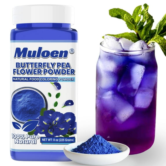 Butterfly Pea Flower Powder IEF31 - 8 oz Blue Matcha Tea, Natural Food ...