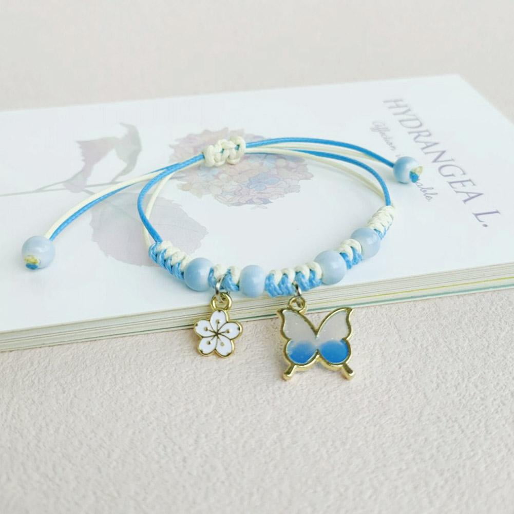 Butterfly Pendant Bracelet Lucky Adjustable Women Friendship Bracelet ...