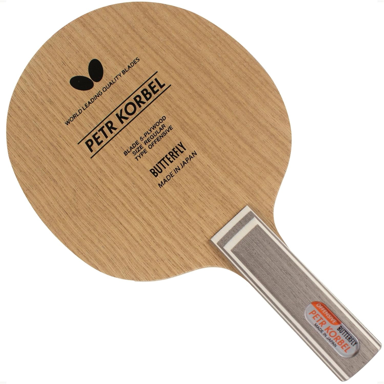 Butterfly Petr Korbel Table Tennis Blade - 5-ply All-Wood Blade - Professional Butterfly Table ...