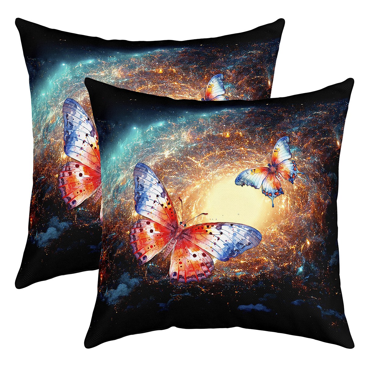 Butterfly Pillow Covers for Boys Girls,Flying Butterfly Cushion Cases 16x16 inch set of 2,Teens ...