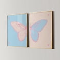 Butterfly Pink Blue Aesthetic Cool Girl Dorm Bathroom Poster Unframed ...