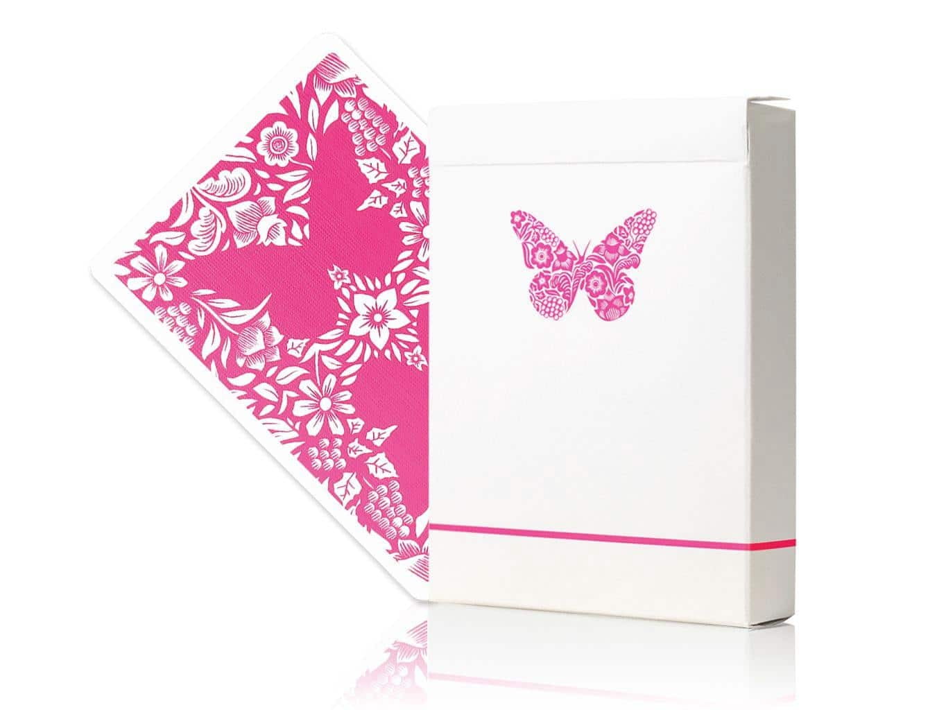 Butterfly Playing Cards Workers Edition (Pink) Playing Cards by Ondrej ...