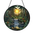 Butterfly Pond Window Hanging – Stained Glass Style Nature Decor ...