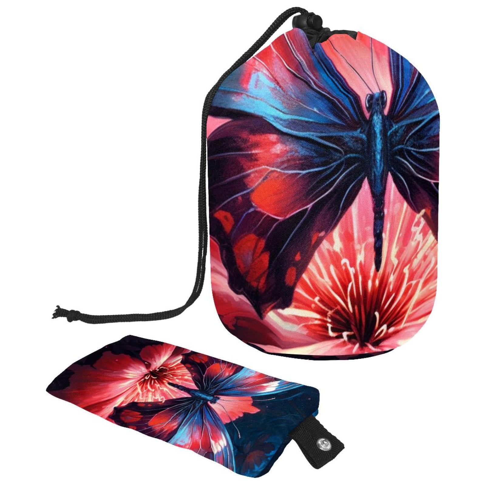 Butterfly Portable Drawstring Foldable Travel Mesh Bag Shower Bag Wash ...