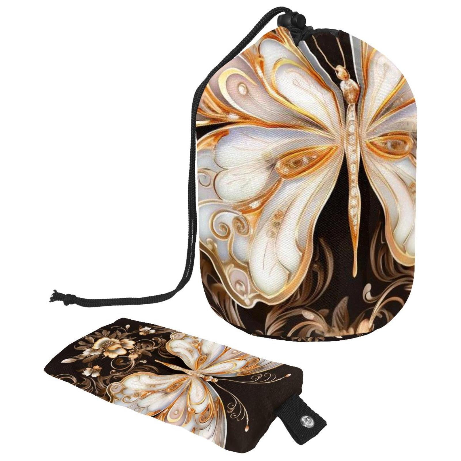 Butterfly Portable Drawstring Foldable Travel Shower Bags with Mesh Bag ...